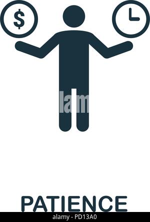 Patience icon. Simple element from soft skills icons collection ...
