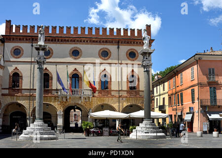 Old Town; Piazza del Popolo Square , Fountain, Cesena, Emilia Romagna ...
