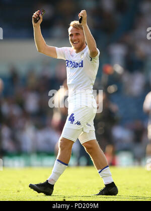 Leeds United's Samuel Saiz celebrates scoring with Leeds United's Luke ...