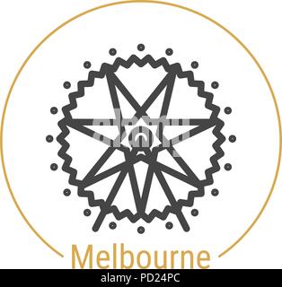 Melbourne, Australia Vector Line Icon Stock Vector Image & Art - Alamy