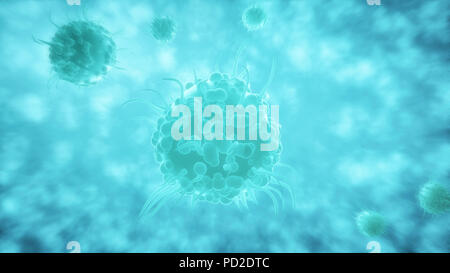 Bacteria spread inside the body. Infection And Immunodeficiency Concept ...