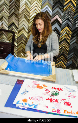 Asian small business owner working at home office. Business retail market and online sell ...