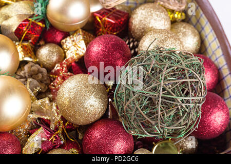 a lot of colorful, different Christmas toys background for Christmas ...