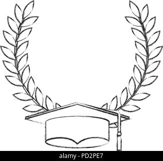 hat graduation with wreath crown Stock Vector Image & Art - Alamy