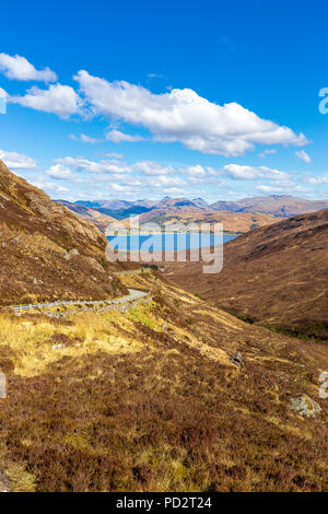 The Road through the mountains to Kylerhea Stock Photo - Alamy