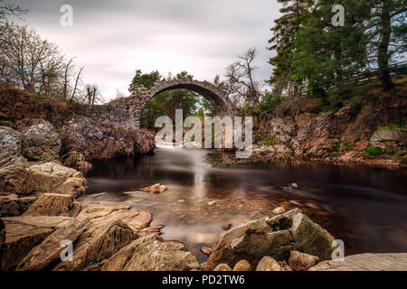 Old Bridge of Carr, Carrbridge, Highlands Region, Scotland, UK, Europe ...