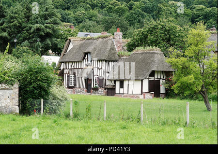 Traditional French Normandy house architecture in Deauville, Normandy ...