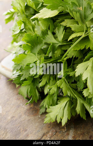 preparing fresh chervil herb in a bunch Stock Photo - Alamy