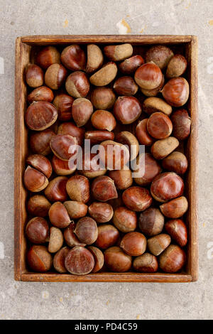 preparing ripe chestnuts Stock Photo - Alamy