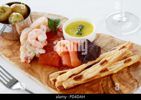healthy mixed seafood appetizer starter Stock Photo - Alamy