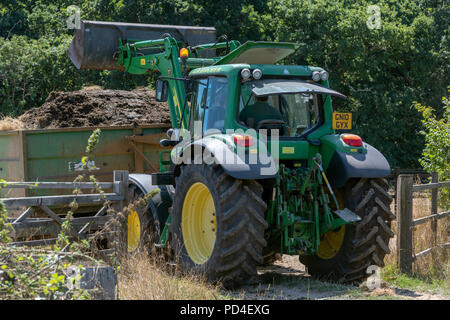 John Deere 6430 Tractor Fitted with JD 633 loader Stock Photo - Alamy
