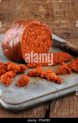 spicy nduja calabria sausage Stock Photo - Alamy