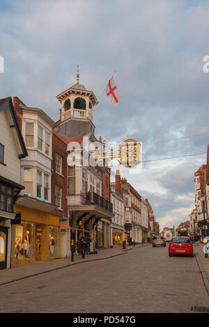 Guildford, UK - March 21st 2018: the high street with the House of ...