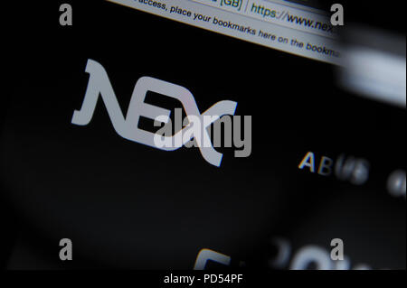 The NEX website seen through a magnifying glass Stock Photo - Alamy