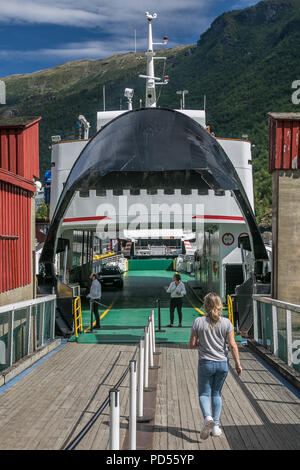 Flam, Norway, July 22, 2018: Cruise ship Europa is docked at Flam Stock ...