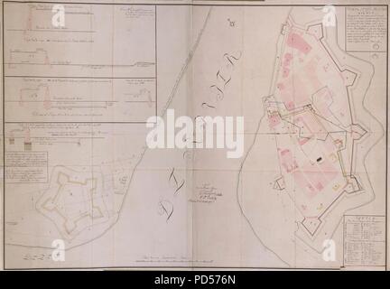 Map of the city and the fort at Cochin Stock Photo - Alamy