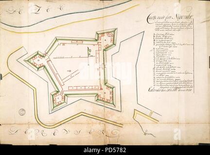 Map of the Negombo fort Stock Photo - Alamy