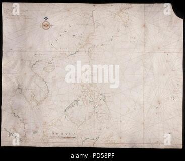 A historical map of the Chinese sea and coast, offering a detailed ...