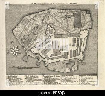 Map of the island of Onrust Stock Photo - Alamy