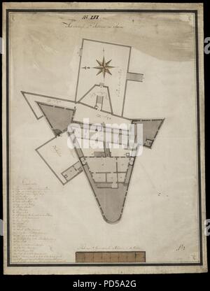 Floor plan of Fort St. Antonie at Axim Stock Photo - Alamy