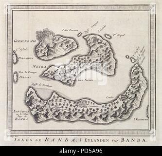 Map of the Banda islands Stock Photo - Alamy