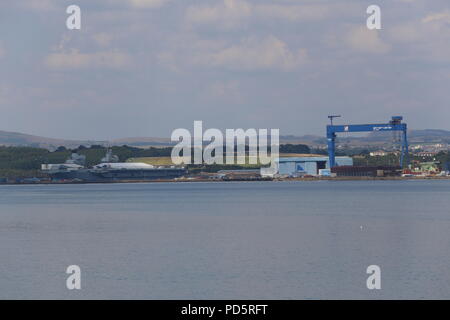 Distant view of Rosyth dockyard Fife Scotland July 2018 Stock Photo - Alamy