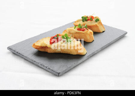 prepared bread canapes Stock Photo - Alamy