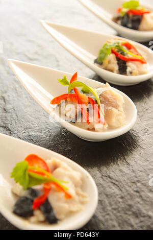 cured fish canapes Stock Photo - Alamy