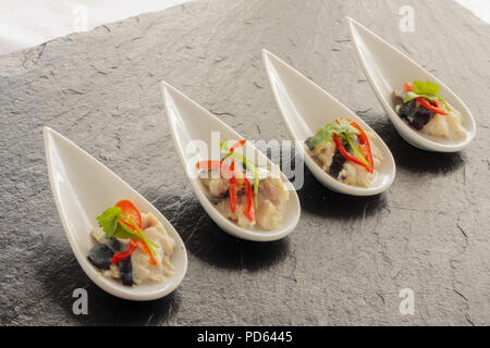 cured fish canapes Stock Photo - Alamy