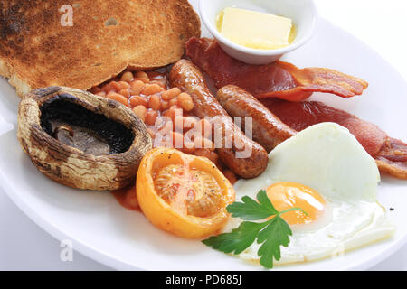 traditional cooked full English breakfast Stock Photo - Alamy