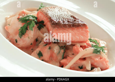 plated fish meal Stock Photo - Alamy