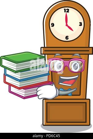 Student grandfather clock character cartoon Stock Vector Image & Art ...