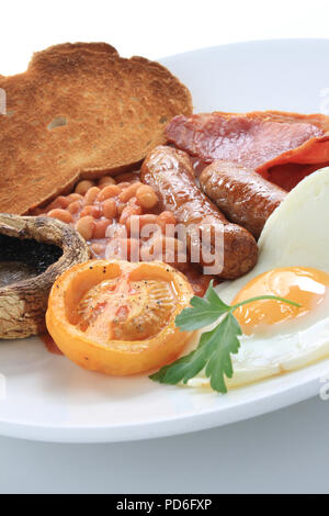 Beans with grilled sausage, traditional european homemade meal Stock ...