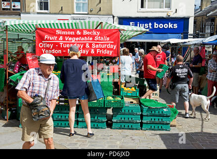Otley market, West Yorkshire, England UK Stock Photo - Alamy