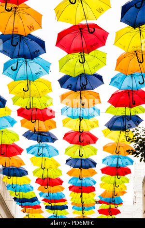 The Umbrella Project is a display of 200 umbrellas above Church Alley ...