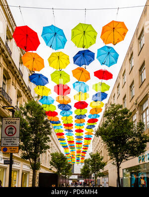 The Umbrella Project is a display of 200 umbrellas above Church Alley ...