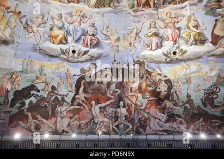 Demons torturing souls in Hell, Detail of fresco by Signorelli in ...