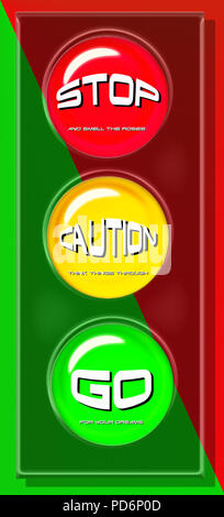 Traffic lights with stop and go lights showing confusion Stock Photo ...