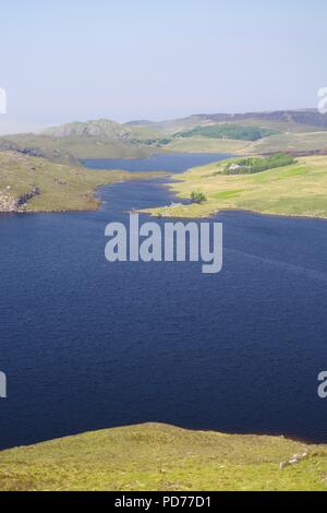 Loch Diabaigas Airde on a. Hazy Summers Day. Amid Rugged Highland ...