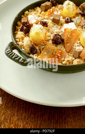 deconstructed apple fruit pie dessert Stock Photo - Alamy