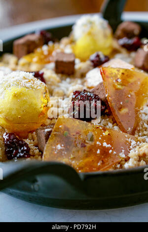 deconstructed apple fruit pie dessert Stock Photo - Alamy