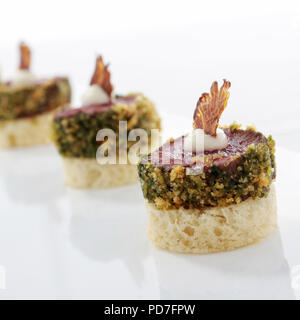 gourmet beef canapes Stock Photo - Alamy