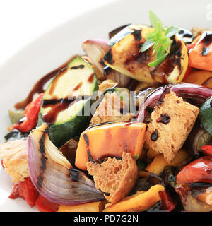 healthy char grilled vegetables plated meal Stock Photo - Alamy