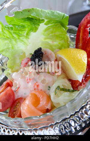 healthy mixed seafood appetizer starter Stock Photo - Alamy