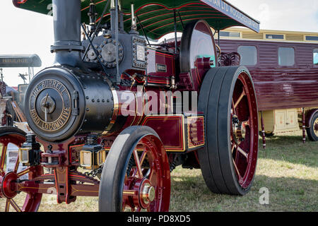 Burrell Traction engine and Victorian fairground organ at a steam fair ...