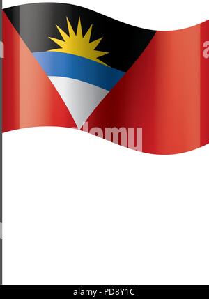 Flag of Antigua and Barbuda. Antiguan Barbudan national banner and ...