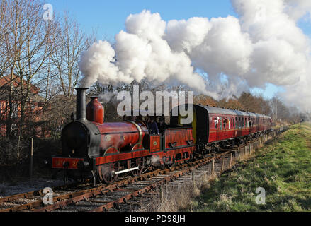 A Furness Railway No. 20 steam engine and carriages at the recreation ...