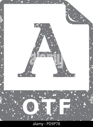Open type file format icon in single color. Computer program system ...