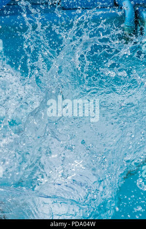 Nice abstract blue water splash on white background Stock Photo - Alamy