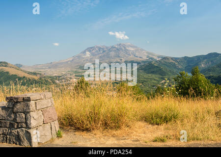 Mt. St. Helens Summertime landscape and hazy sky Stock Photo - Alamy